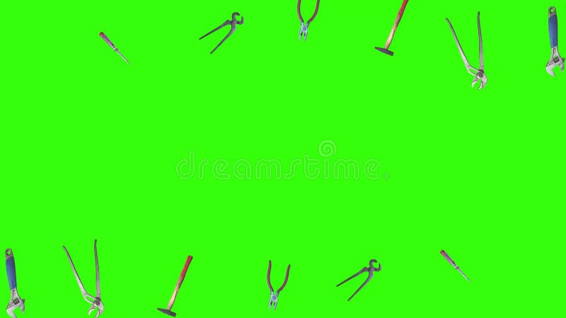 Used Vintage Hand Tools Animation, Chroma Key, Graphic Source Element ...
