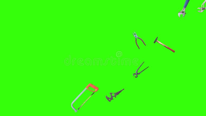 Used Vintage Hand Tools Animation, Chroma Key, Graphic Source Element ...