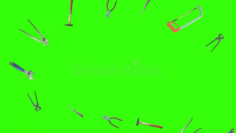 Used Vintage Hand Tools Animation, Chroma Key, Graphic Source Element ...
