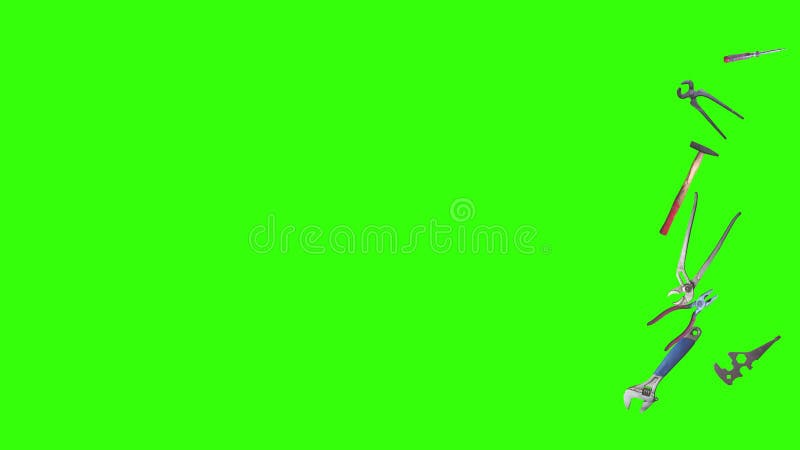 Used Vintage Hand Tools Animation, Chroma Key, Graphic Source Element ...