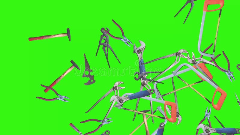 Used Vintage Hand Tools Animation, Chroma Key, Graphic Source Element ...