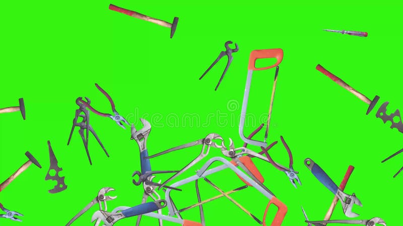 Used Vintage Hand Tools Animation, Chroma Key, Graphic Source Element ...