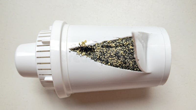 Used Water Filter stock photo. Image of activated, insert - 208819752