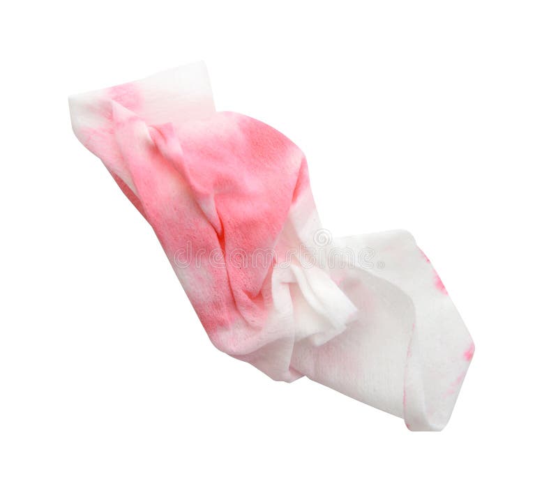 Used Wet Tissue Isolate (clipping Path). Stock Photo - Image of sniff ...