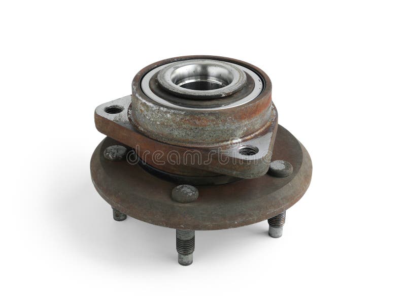 Used Wheel Bearing Isolated on White Background with Clipping Paths ...