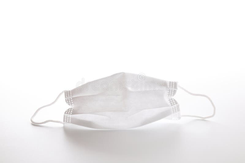 Used White Mask Isolated in White Background Stock Photo - Image of ...