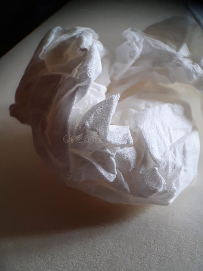 Used White Tissue Paper after Using Stock Image - Image of used, tissue ...