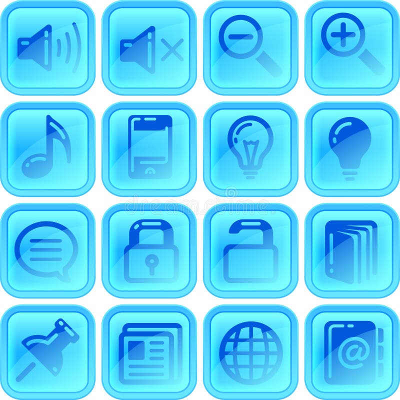 Useful button or icon set stock vector. Illustration of button - 33147922