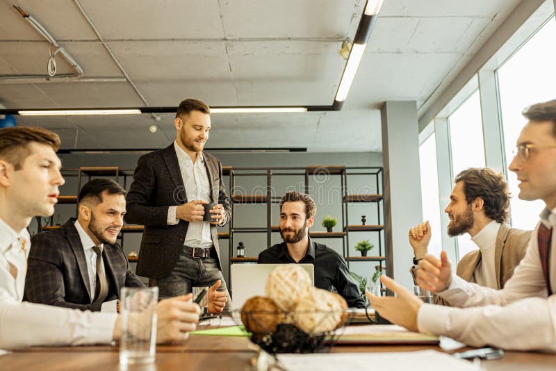 Useful Collaboration of Business Partners in Office Stock Image - Image ...