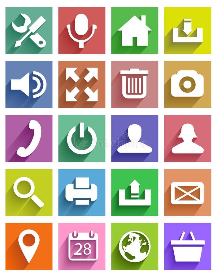 Useful Icons 2 - Version 2 stock vector. Illustration of clock - 361439