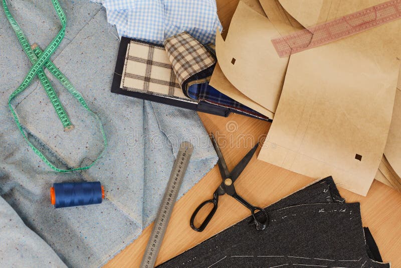 Useful objects for sewing stock photo. Image of tailor - 161244912