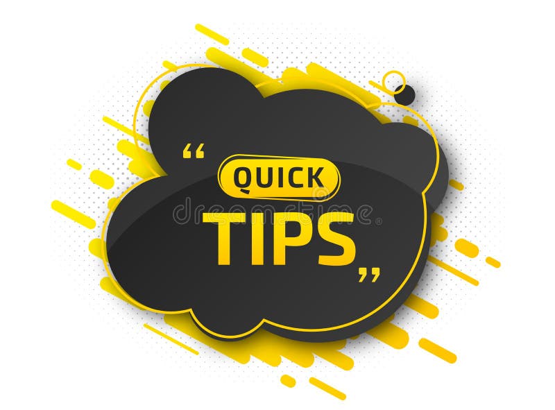Useful Quick Tip. Trick Suggesting Advice and Help Stock Vector ...