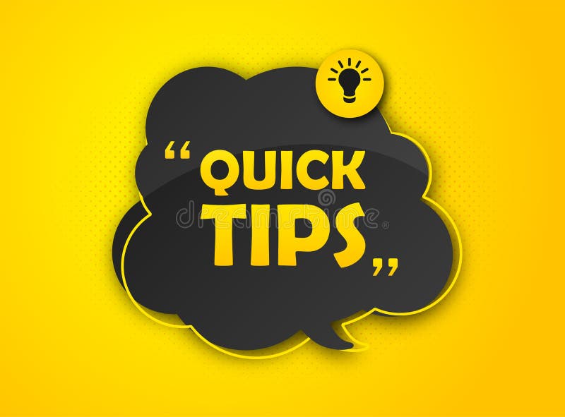 Useful Quick Tip. Trick Suggesting Advice and Help Stock Vector ...