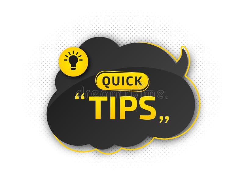 Useful Quick Tip. Trick Suggesting Advice and Help Stock Vector ...