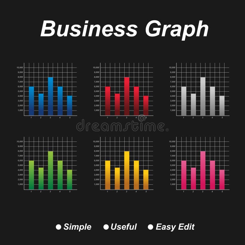 Abstract Business Graph Chart Stock Vector - Illustration of template ...