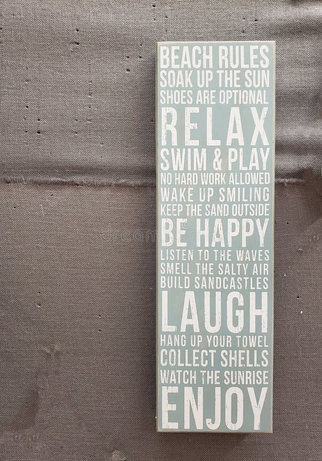 Useful and Nice Tips about Beach Rules Stock Photo - Image of ...
