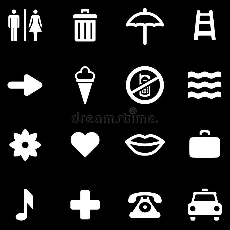 Useful Vector Icons Set stock vector. Illustration of pictogram - 9676776