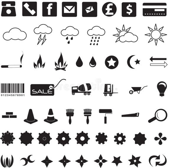 Usefull icons and symbols stock vector. Illustration of business - 19795501