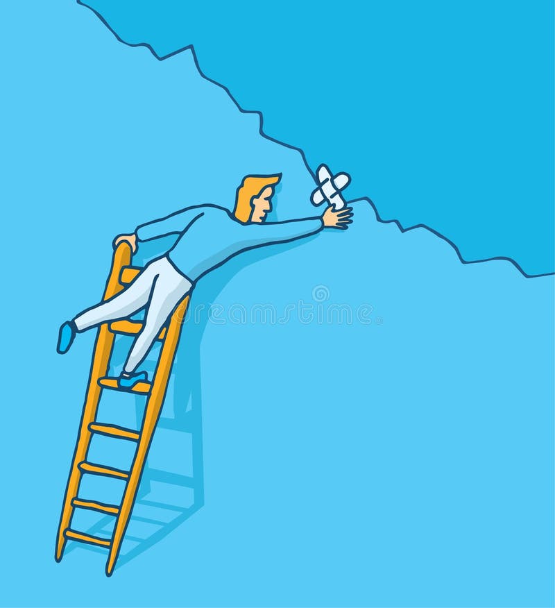 Useless patch up stock vector. Illustration of fixing - 43906090