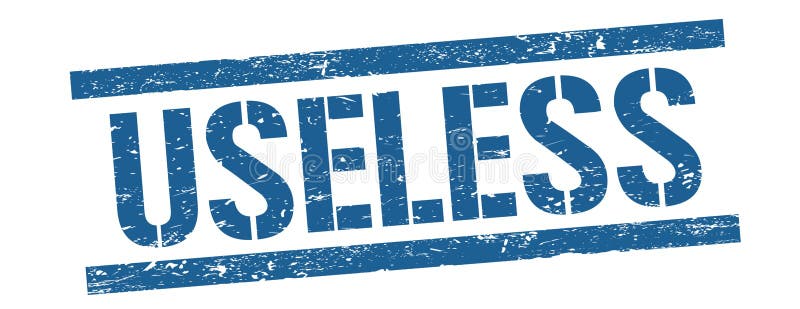 USELESS Text Written on Red Grungy Round Stamp Stock Illustration ...