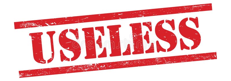 USELESS Text on Red Grungy Lines Stamp Stock Illustration ...