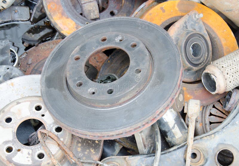 Useless, Worn Out Rusty Brake Discs and Other Stock Image - Image of ...