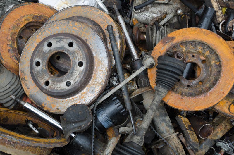 Useless, Worn Out Rusty Brake Discs and Other Stock Photo - Image of ...