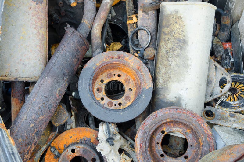 Useless, Worn Out Rusty Brake Discs and Other Stock Photo - Image of ...