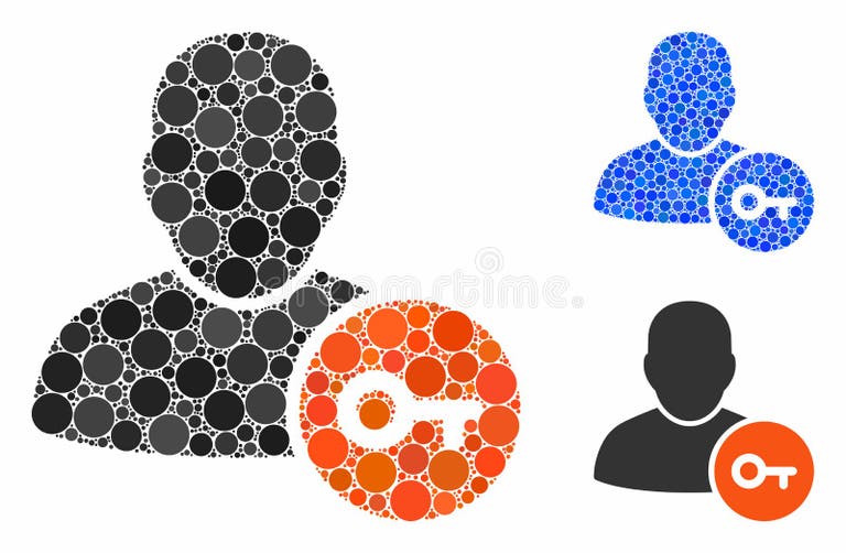 User Access Key Mosaic Icon of Spheric Items Stock Vector ...