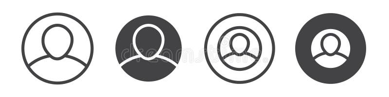 User Account Avatar Icon Vector Logo Outline Stock Vector ...