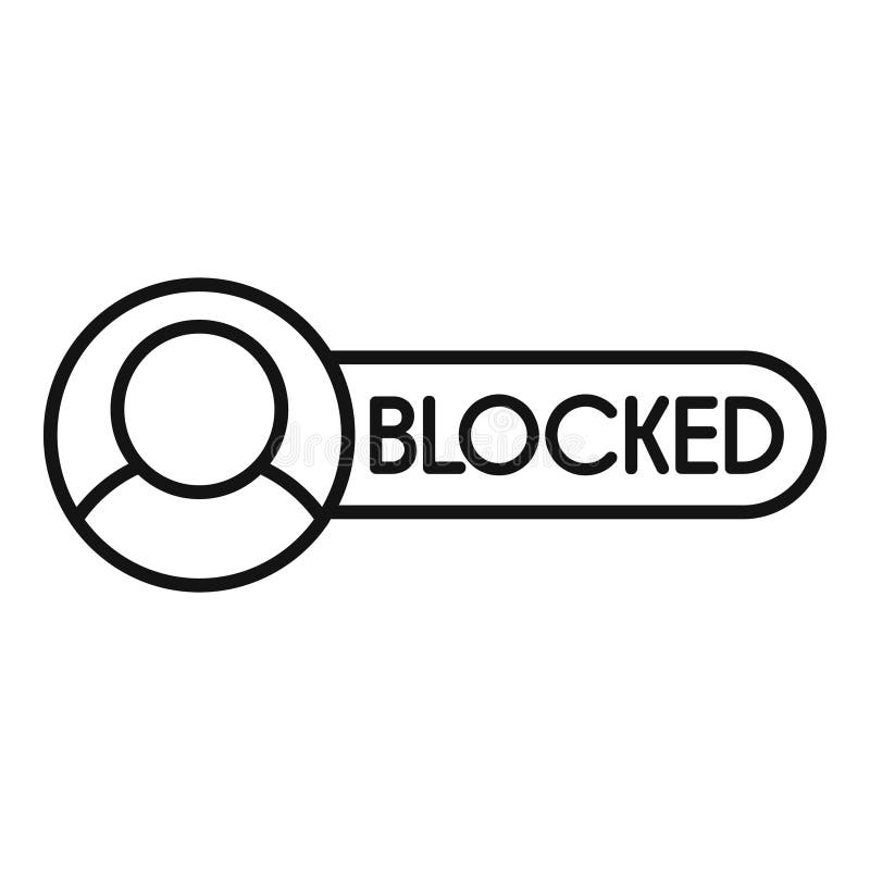 User Account is Blocked Showing Internet Security Problem Stock Vector ...
