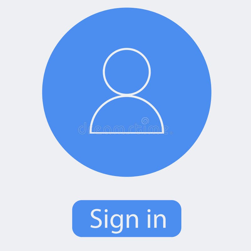 User Account Icon for Lock Screen Stock Illustration - Illustration of ...