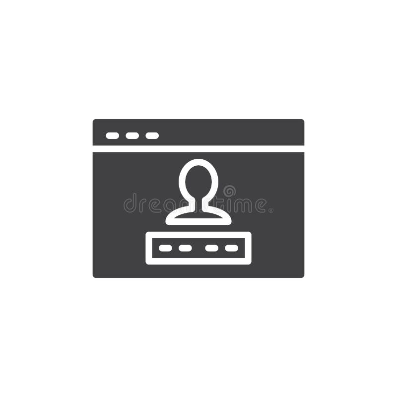 User Account Icon , Person Solid Logo Illustration, Pictog Stock ...