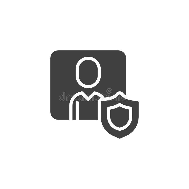 User Account Protection Vector Icon Stock Vector - Illustration of ...