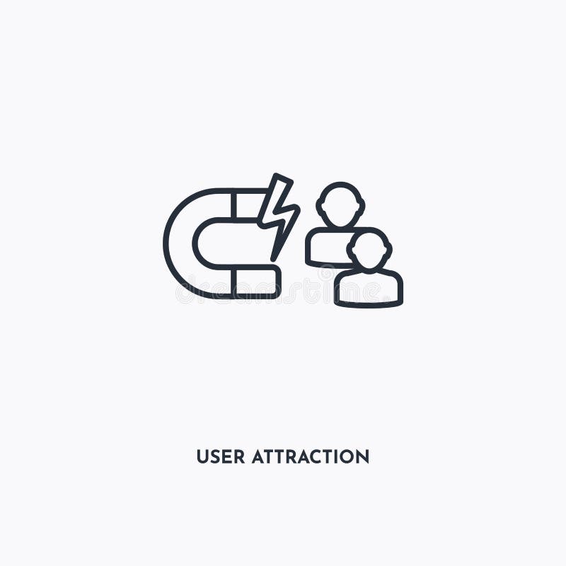 User Attraction Base Outline Icon. Simple Linear Element Illustration Stock Vector ...