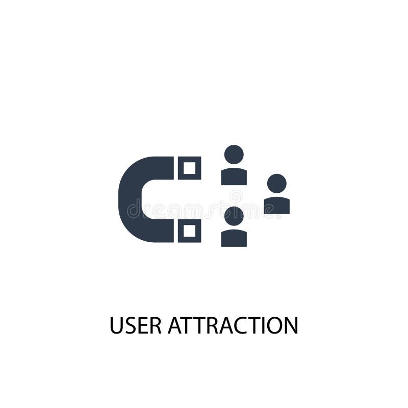 User Attraction Icon. Simple Element Stock Vector - Illustration of ... User Attraction Icon. Simple Element Stock Vector - Illustration of ...