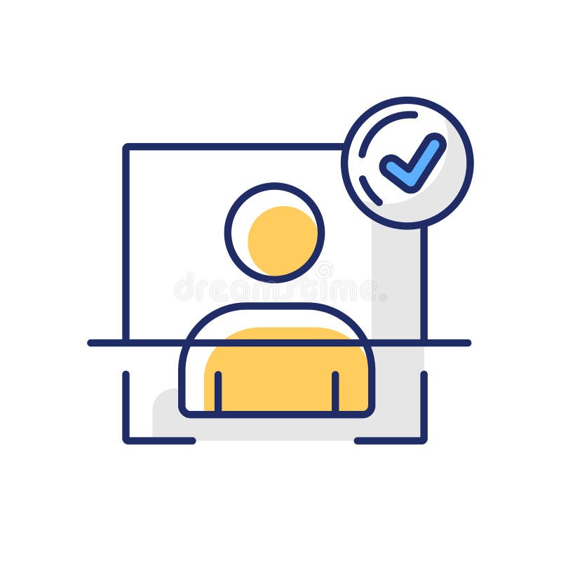 User Authentication RGB Color Icon Stock Vector - Illustration of flat ...