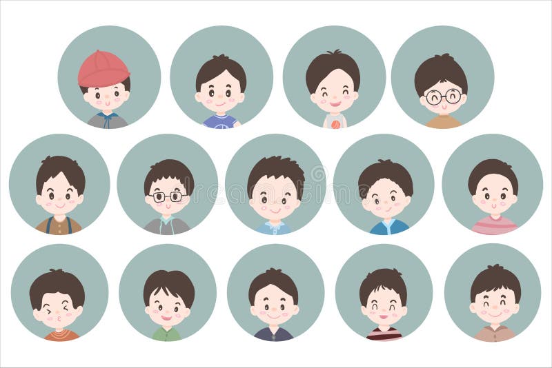 User Avatar Boy, Face Kid Vector and Illustration Stock Illustration ...