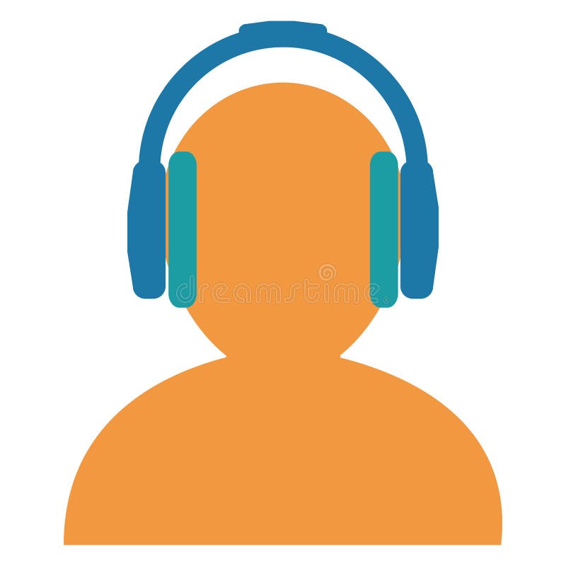User avatar with headset stock vector. Illustration of gentleman ...