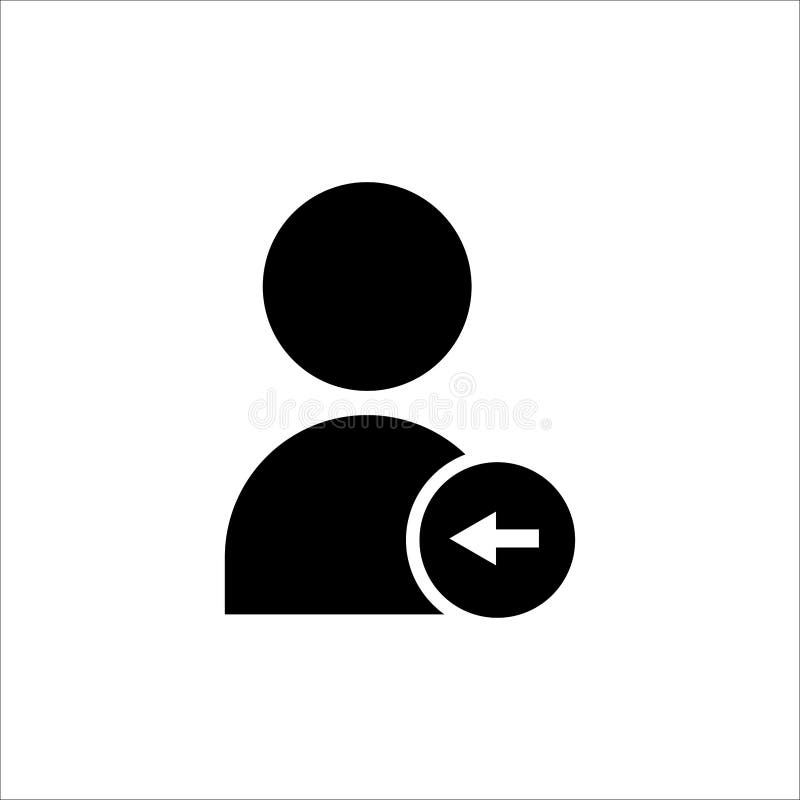 User Back Icon. Admin Symbols. Editable Stroke. Simple Illustration ...