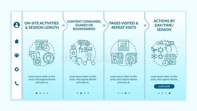 User Behaviour Analysis Onboarding Vector Template Stock Vector ...