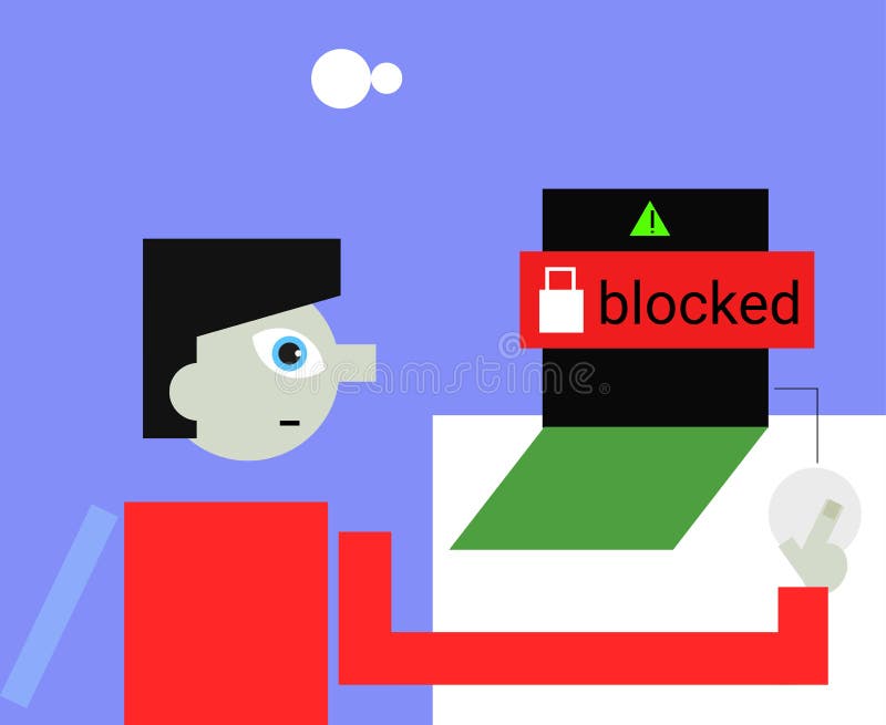 User blocked illustration stock vector. Illustration of reject - 235459283