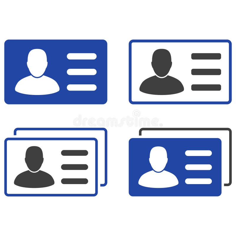 User Id Cards Vector EPS Icon with Contour Version Stock Vector ...