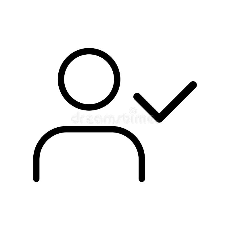 User Check Flat Icon Set. Vector Isolated Illustration Stock Vector ...