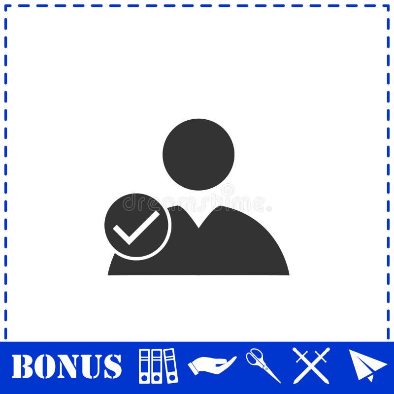 User check icon flat stock vector. Illustration of checkbox - 155264776