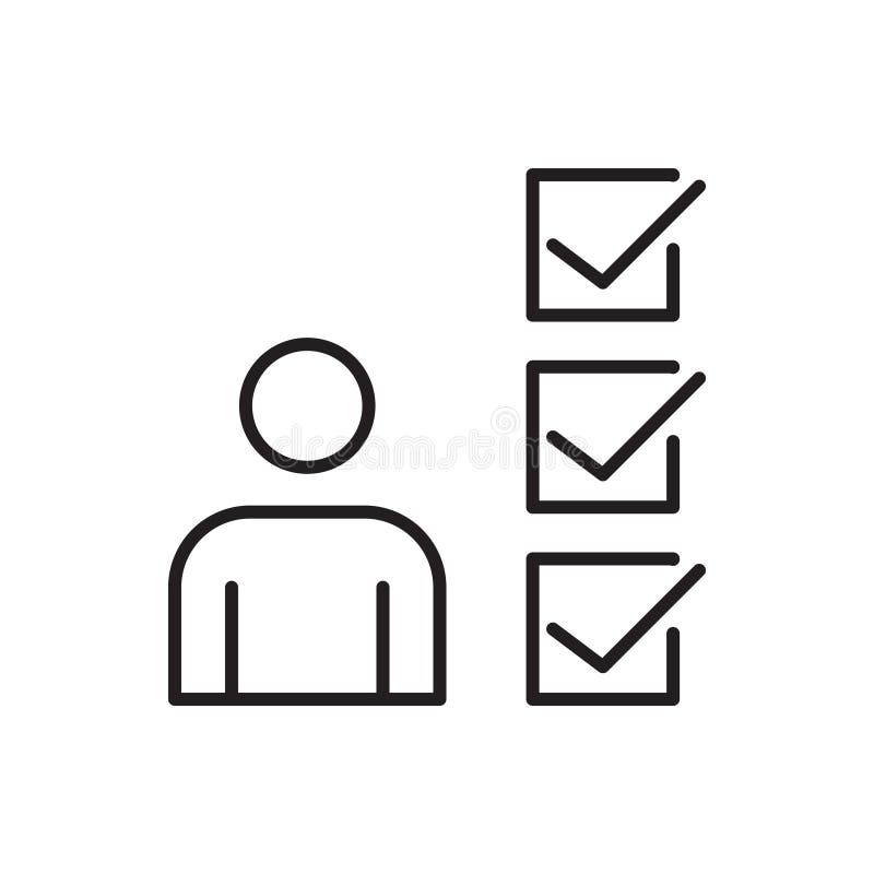 Man User Checklist Icon. Vector Clipboard with Man Profile Stock Vector ...