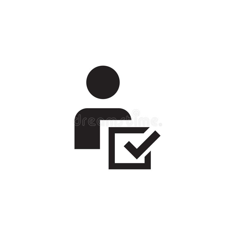 Man User Checklist Icon. Vector Clipboard with Man Profile Stock Vector ...