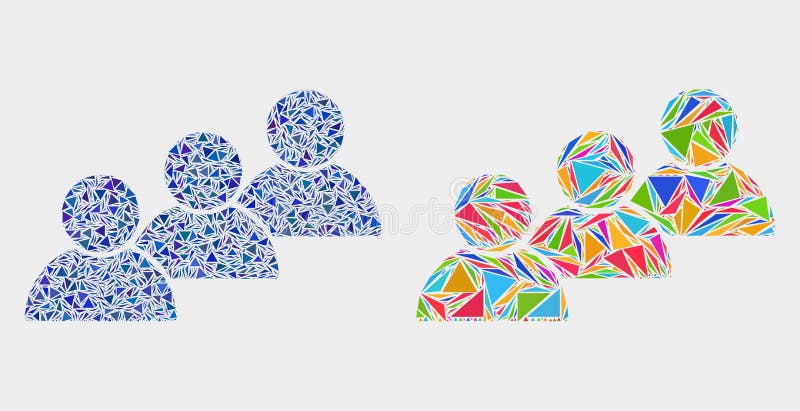 Vector User Cohort Mosaic Icon of Triangle Items Stock Vector ...