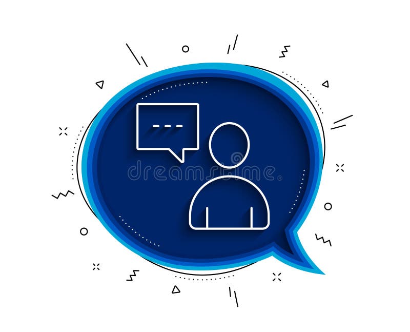 User Communication Line Icon. Profile Sign. Vector Stock Vector ...
