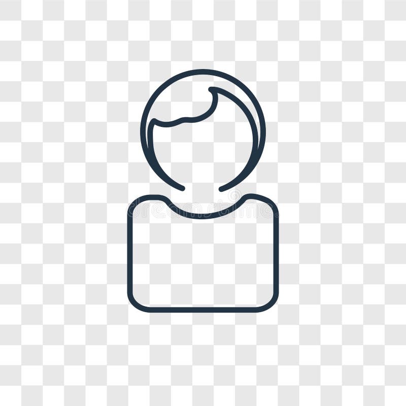 User Concept Vector Linear Icon Isolated on Transparent Background ...